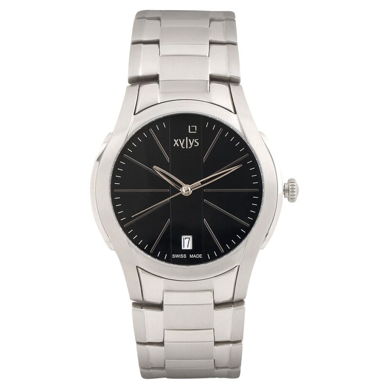 Buy Online Xylys Swiss Analog with Date Silver Stainless Steel Strap ...