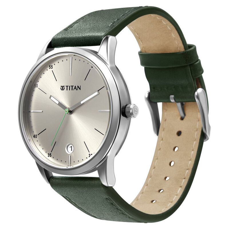 Buy Online Titan Quartz Analog Leather Strap Watch for Men - 1806sl07 ...