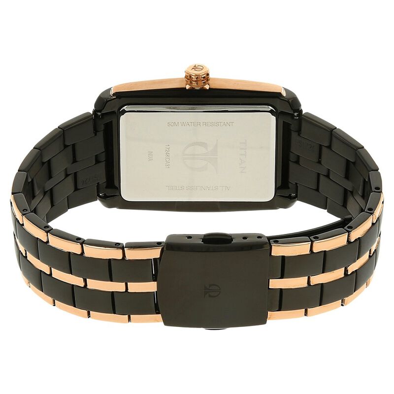 Buy Online Titan Regalia Rome Black Dial Quartz Multifunction Stainless ...