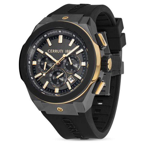 Buy Online Cerruti 1881 Black Dial Silicone Strap Watch for Men ...