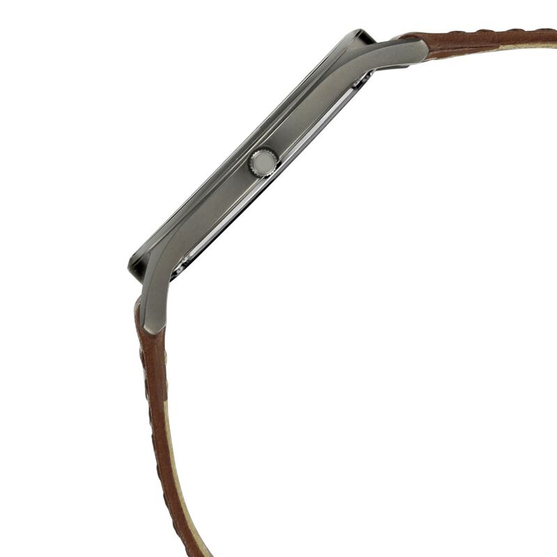 Buy Online Titan Edge Quartz Analog Anthracite Dial Leather Strap ...