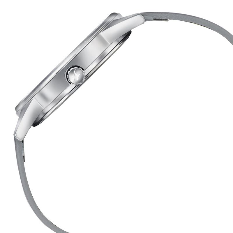 Buy Online Fastrack Stunners Quartz Analog Grey Dial Leather Strap ...