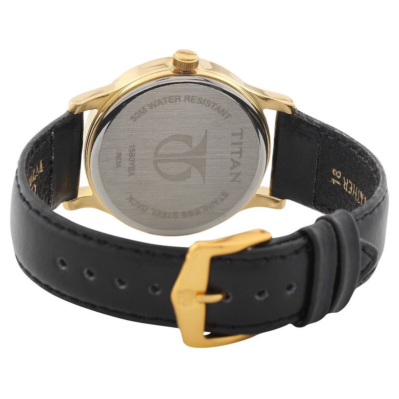 Buy Online Titan Quartz Analog Black Dial Watch for Men - ne1580yl03c ...