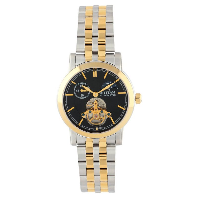 Buy Online Titan Automatic Black Dial Watch for Men - nc9365bm02j | Titan