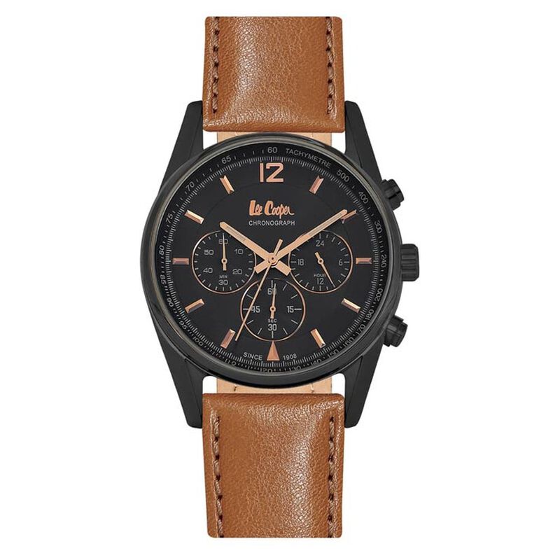 Buy Online Lee Cooper Quartz Chronograph Black Dial Watch for Men ...