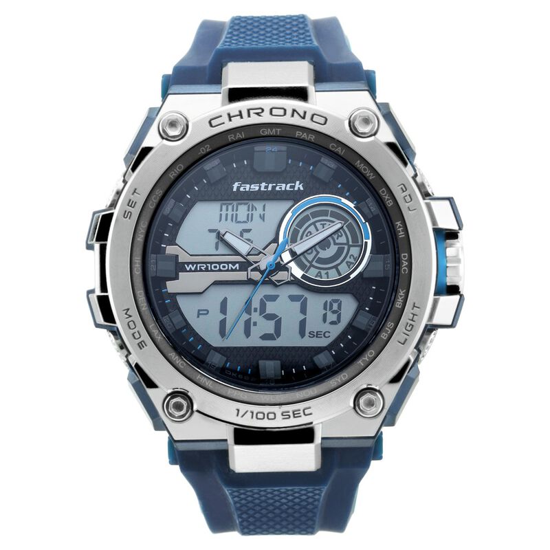 Buy Online Fastrack Mean Machines Guys Ana Digi Watch - ns38055pp01 | Titan