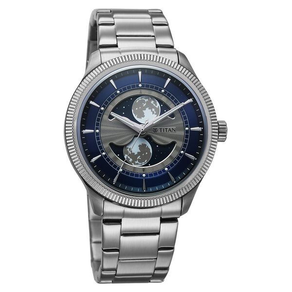 Buy Online Titan Stellar Analog with Dual Moon Phase and Blue Dial ...