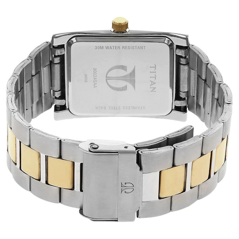 Buy Online Titan Quartz Analog with Day and Date Silver Dial Stainless ...