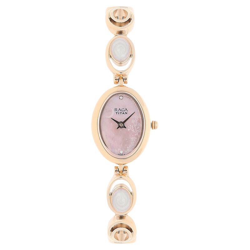 Buy Online Titan Raga Moonlight Mother of Pearl Dial Women Watch With ...