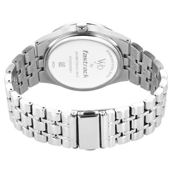 Buy Online Fastrack Vyb Orion Quartz Analog Blue Dial Silver Color ...