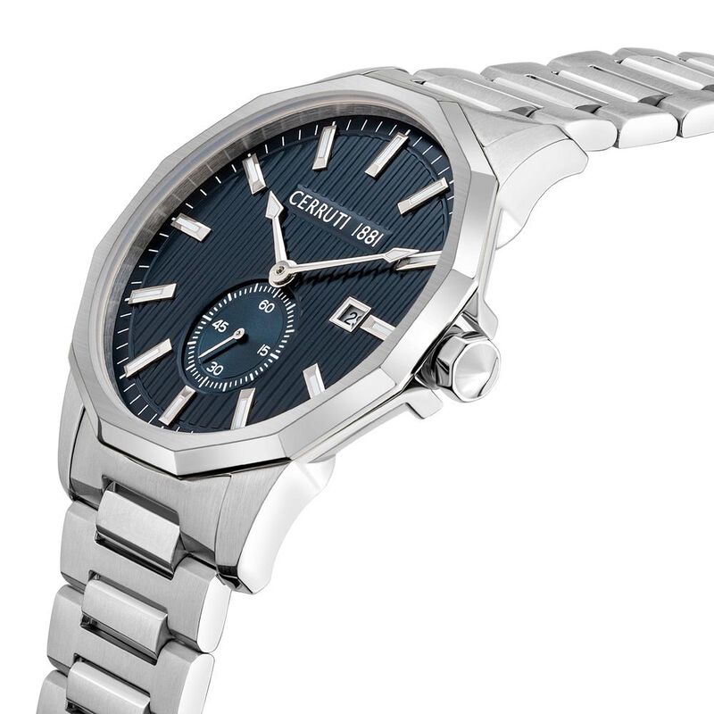 Buy Online Cerruti 1881 Blue Dial Stainless Steel Strap Watch for Men ...