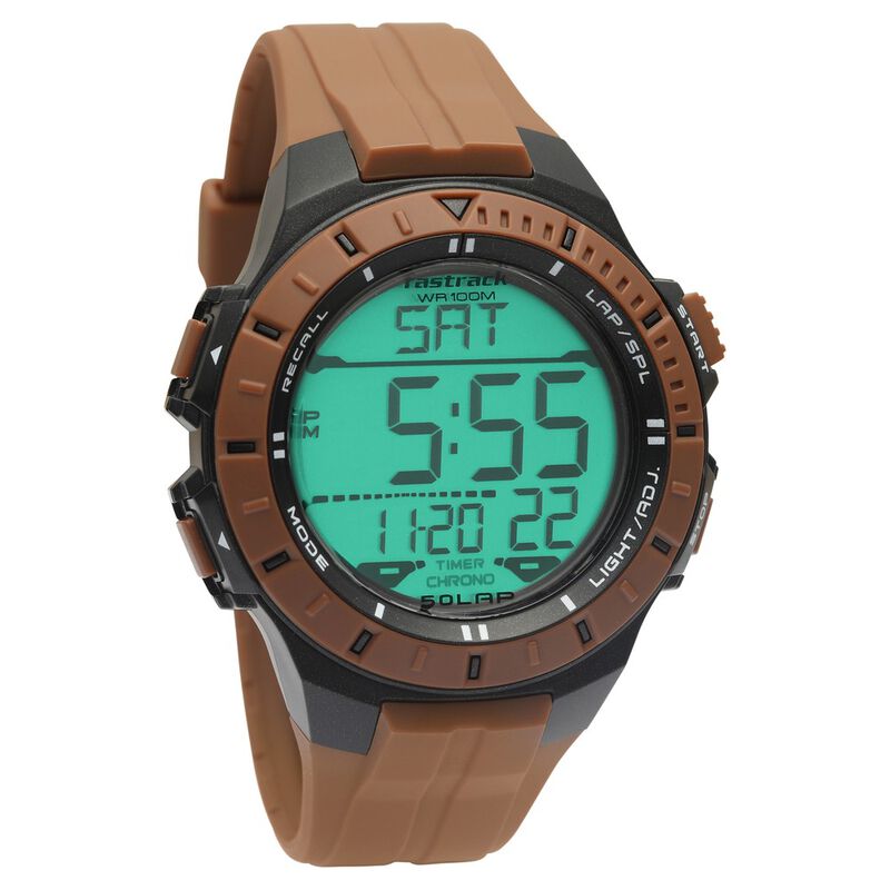 Buy Online Fastrack Streetwear Digital Dial PU Strap Watch for Guys ...