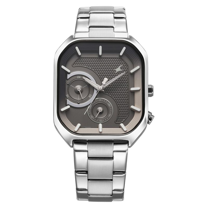 Buy Online Fastrack Groove Multifunction Anthracite Dial Metal Strap ...