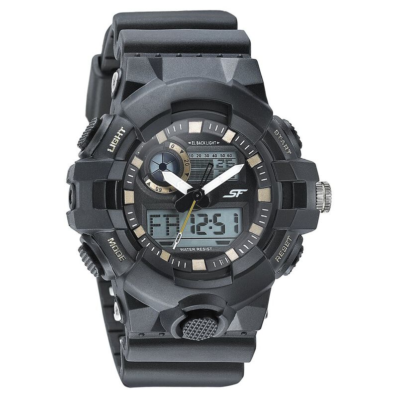 Buy Online Sonata Quartz Analog Digital Black Dial Plastic Strap Watch ...