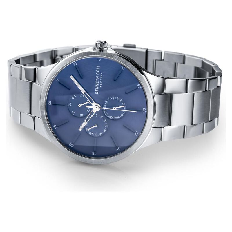 Buy Online Kenneth Cole Blue Dial Stainless Steel Strap Watch For Men ...