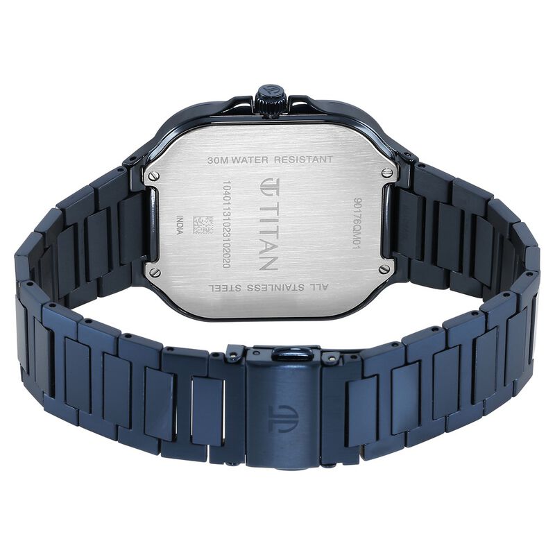 Buy Online Titan Classique Slim Square Quartz Analog with Date Blue ...