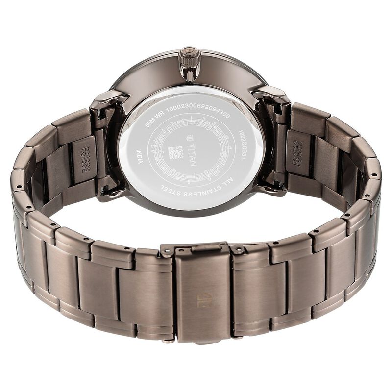 Buy Online Titan Quartet Grey Dial Quartz Multifunction Stainless Steel ...