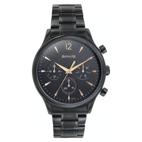 Buy Online Sonata Wedding Edit Quartz Multifunction Black Dial ...