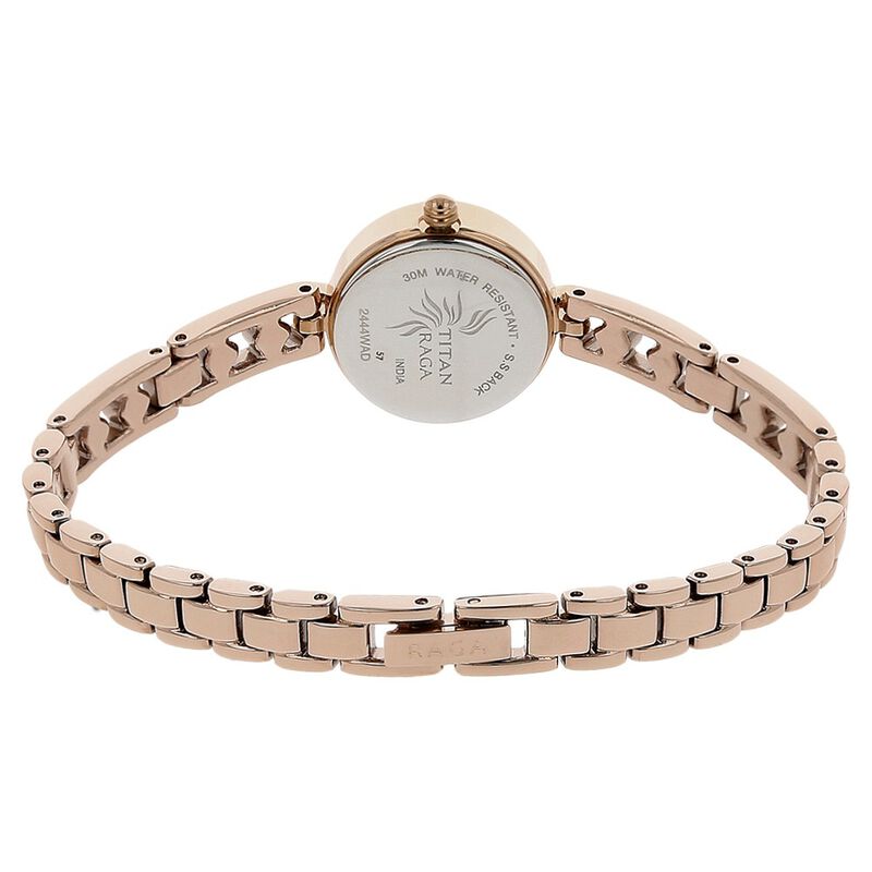 Buy Online Titan Raga Essentials Pink Dial Analog Metal Strap watch for ...