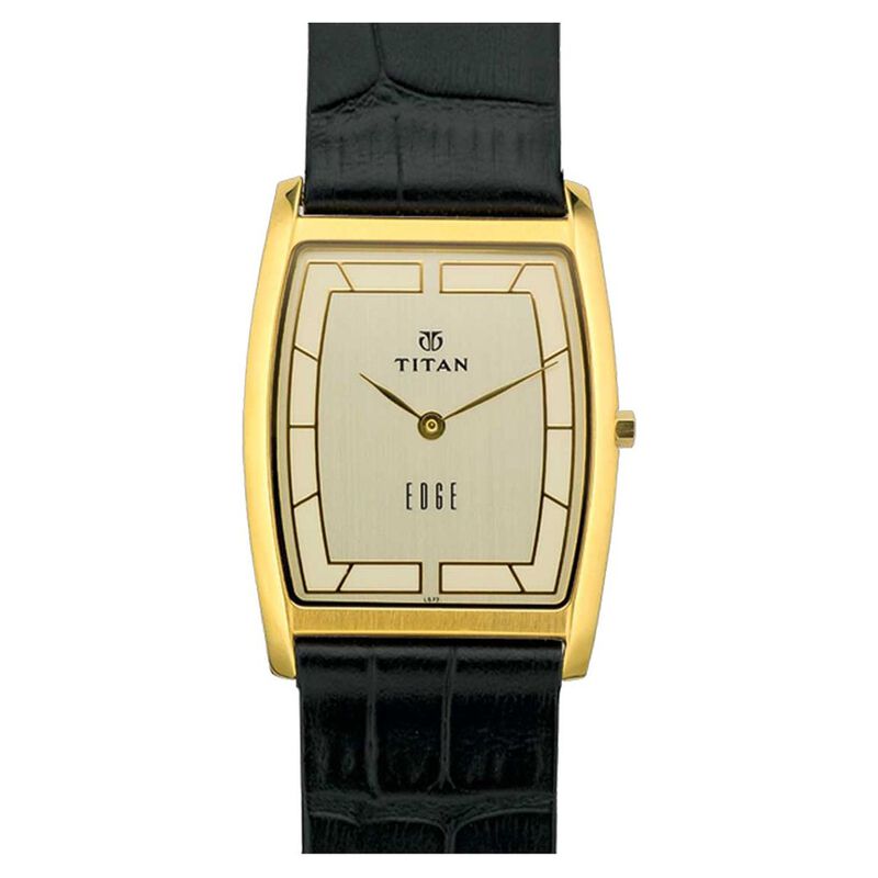 Buy Online Titan Edge Quartz Analog Champagne Dial Watch For Men ...