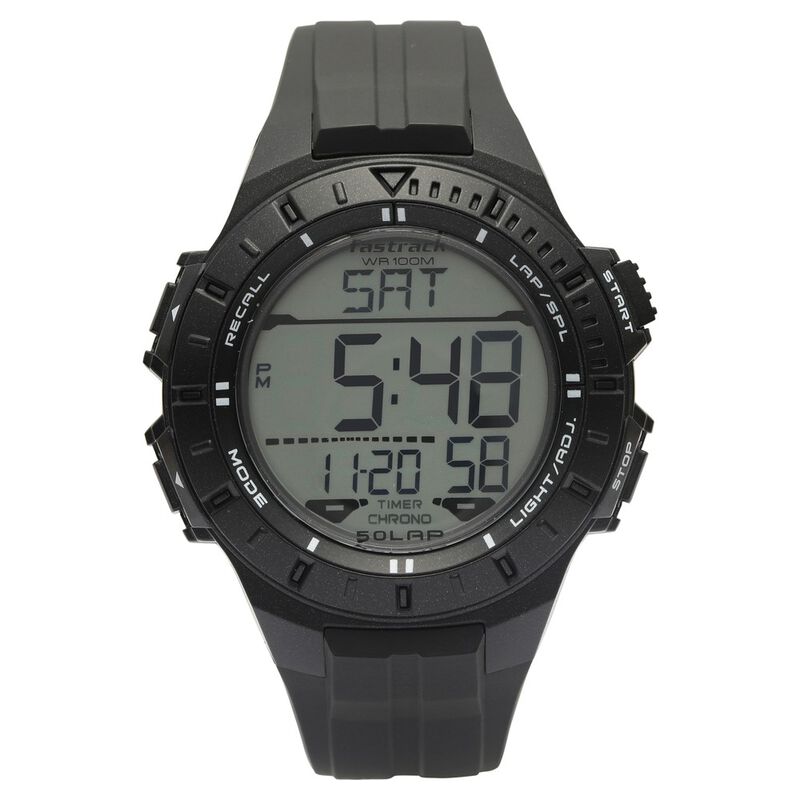 Buy Online Fastrack Streetwear Digital Dial PU Strap Watch for Guys ...
