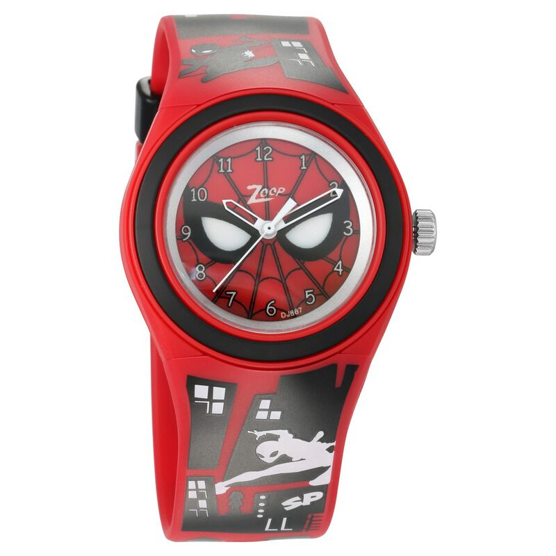Buy Online Zoop By Titan Quartz Analog Red Dial PU Strap Watch for Kids ...