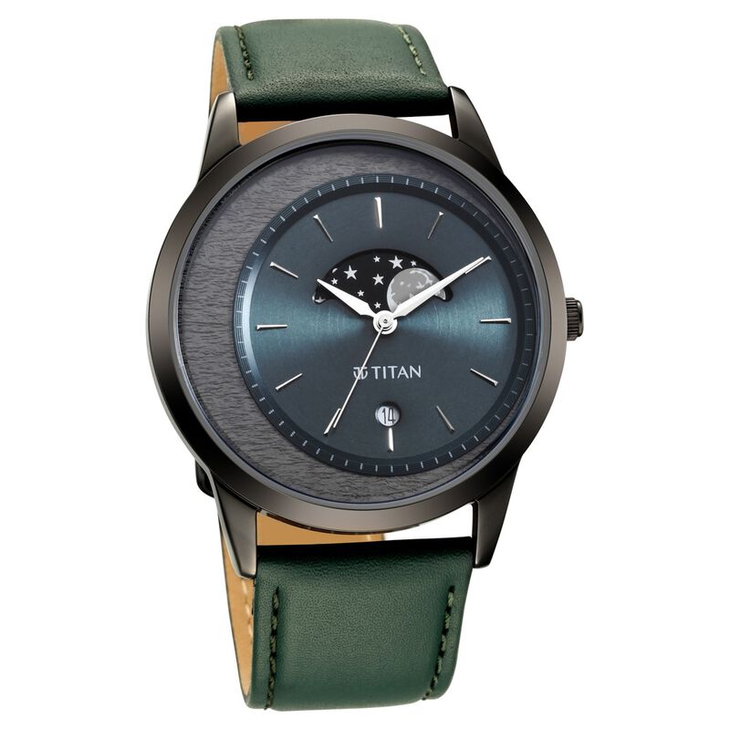 Buy Online Titan Quartz Analog Leather Strap Watch for Men - 1806ql02 ...