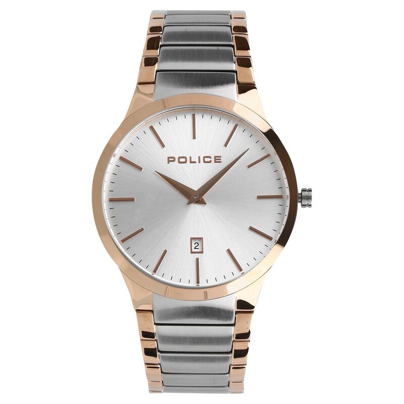 Buy Online Police Quartz Analog Silver Dial Metal Strap Watch for Men ...