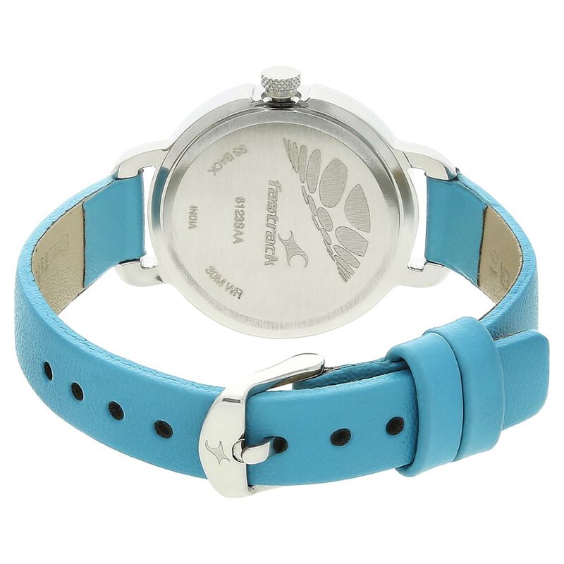 Buy Online Fastrack Bare Basics Quartz Analog White Dial Leather Strap ...