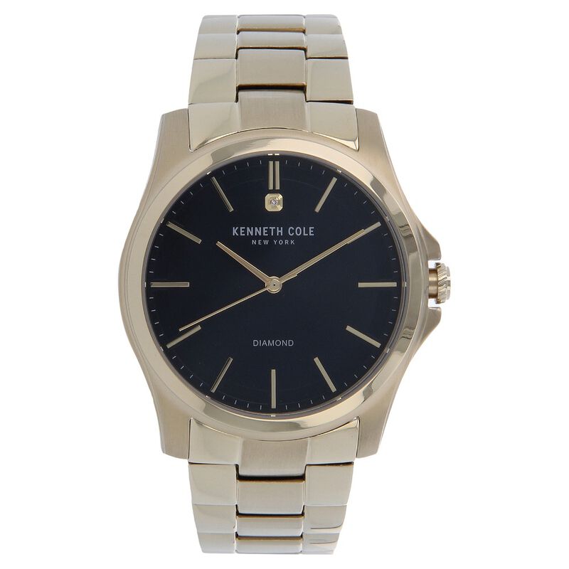 Buy Online Kenneth Cole Quartz Analog Black Dial Metal Strap Watch for ...