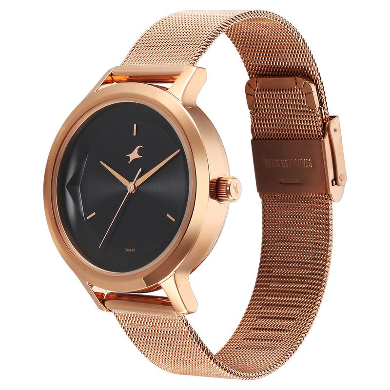 Buy Online Fastrack Fleek Quartz Analog Black Dial Stainless Steel ...