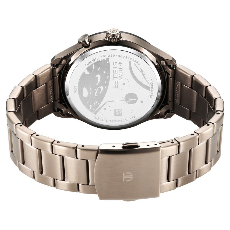 Buy Online Titan Stellar Quartz Multifunction Brown Dial Stainless ...