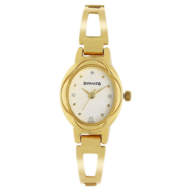 Buy Online Sonata Pankh White Dial Women Watch With Stainless Steel ...