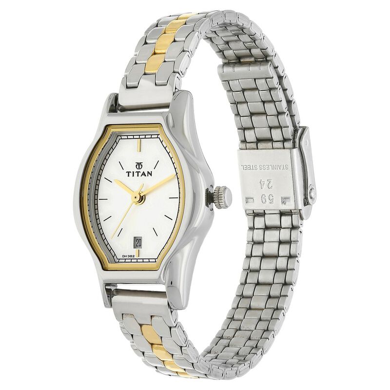 Buy Online Titan Quartz Analog Silver Dial Stainless Steel Strap Watch ...