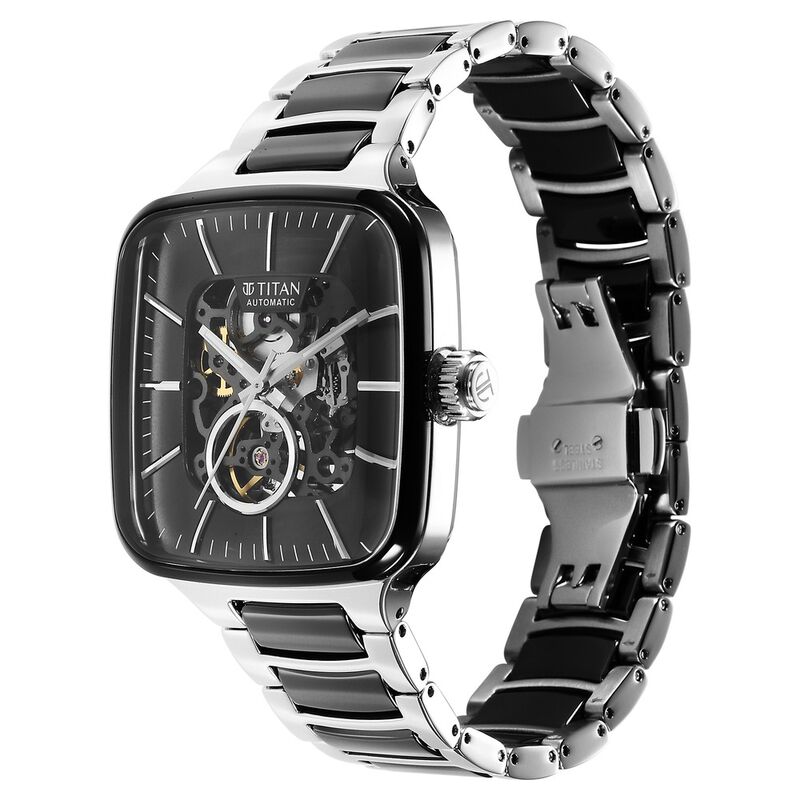 Buy Online Titan Ceramic Fusion Skeleton Automatic Rich Black Dial ...