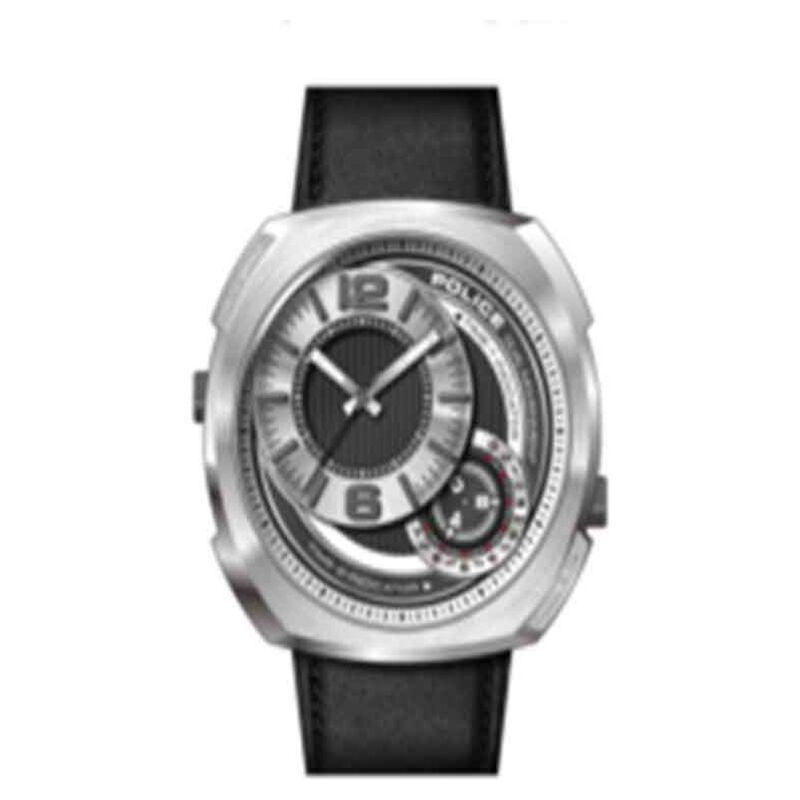 Buy Online Police Black Dial Leather Strap Watch for Men - pl15533js02 ...