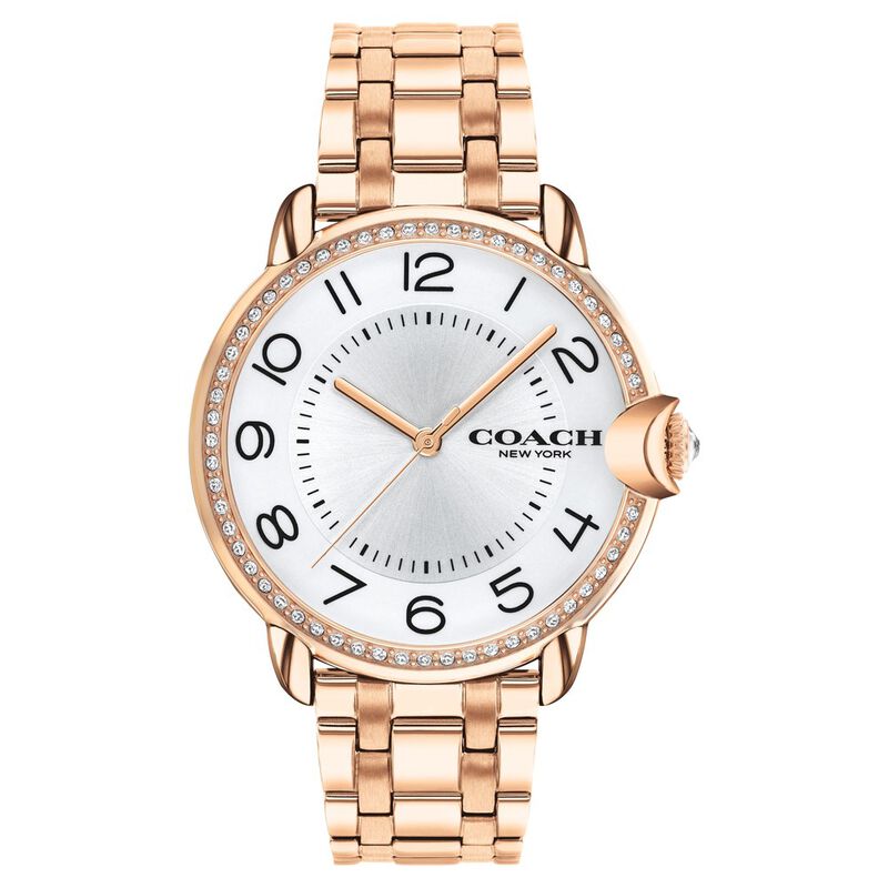 Buy Online Coach Quartz Analog Silver Dial Stainless Steel Strap Watch ...