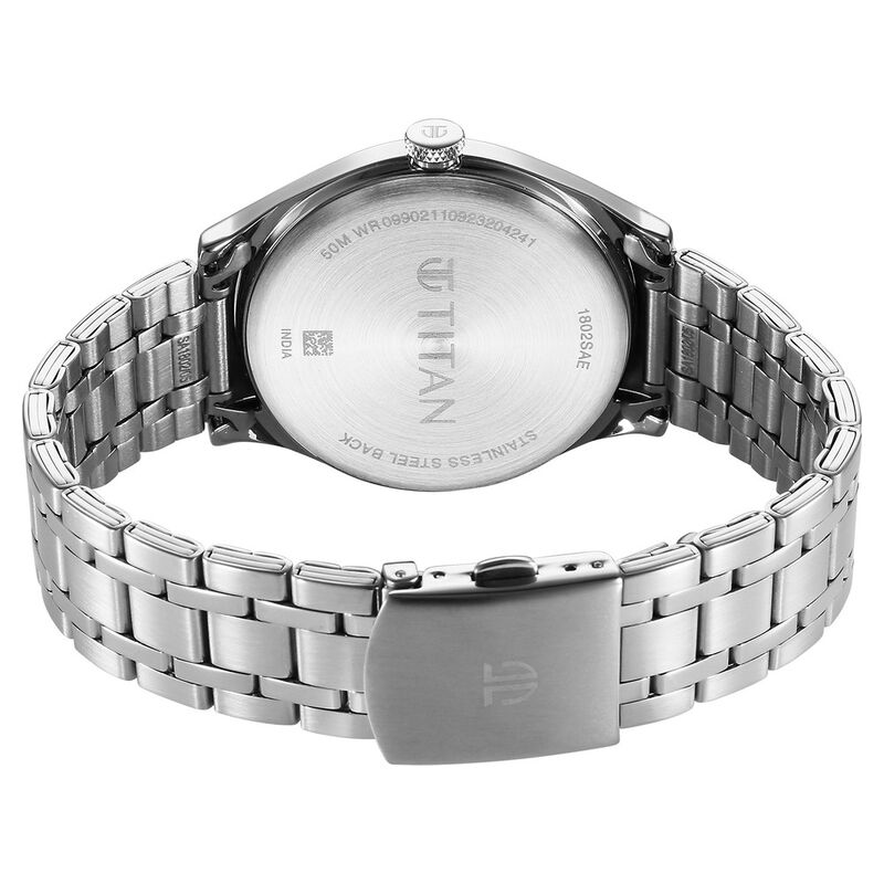 Buy Online Titan Wrist Wit Quartz Analog Grey Dial Stainless Steel ...