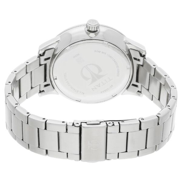 Buy Online Titan Quartz Multifunction Black Dial Stainless Steel Strap ...