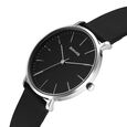 Buy Online Sonata Ascent Quartz Analog Black Dial Leather Strap Watch ...