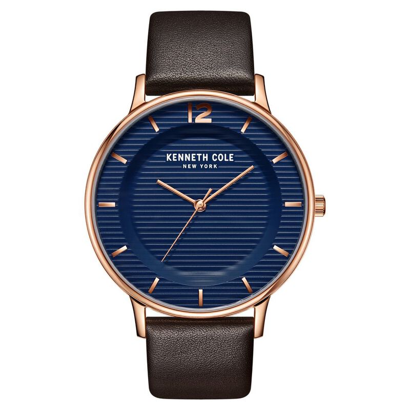 Buy Online Kenneth Cole Quartz Analog Blue Dial Stainless Steel Strap ...