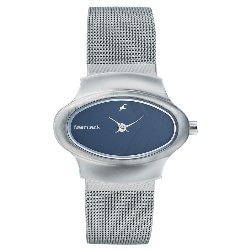 Buy Online Fastrack Quartz Analog Blue Dial Stainless Steel Strap Watch ...