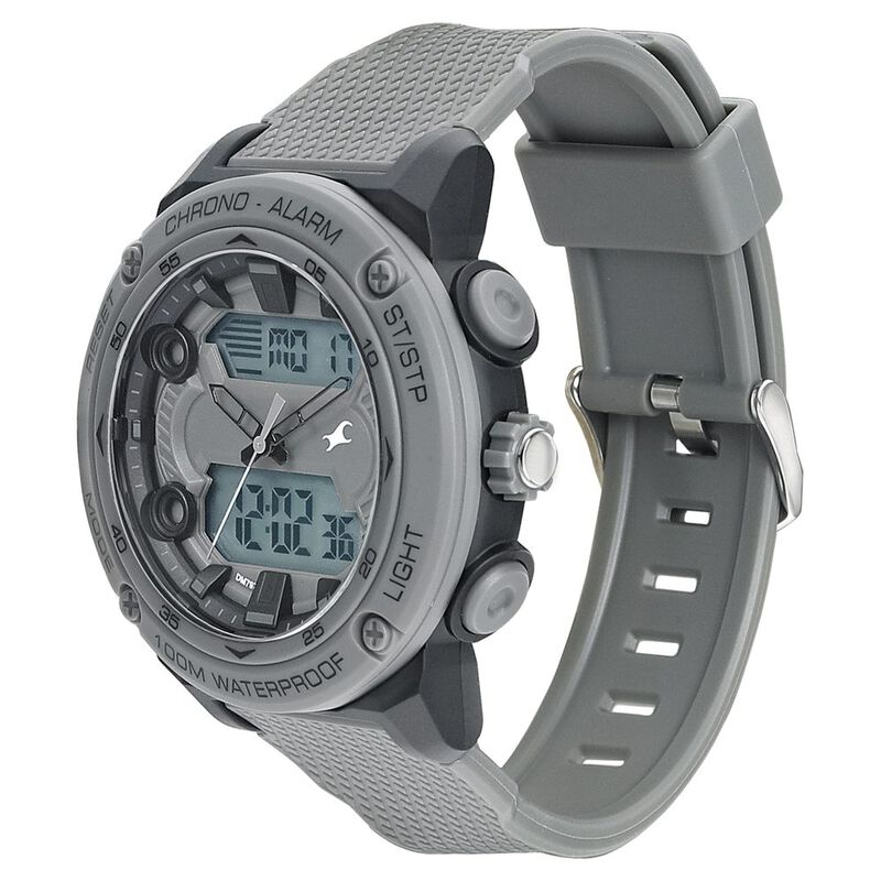 Buy Online Fastrack Streetwear Grey Dial with Grey Colour Strap Watch ...