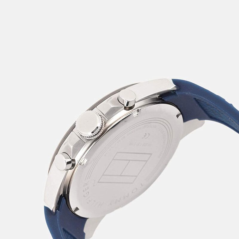 Buy Online Tommy Hilfiger Blue Dial Silicone Strap Watch for Men ...