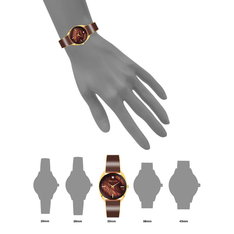 Buy Online Anne Klein Quartz Analog Brown Dial Metal Strap Watch for ...