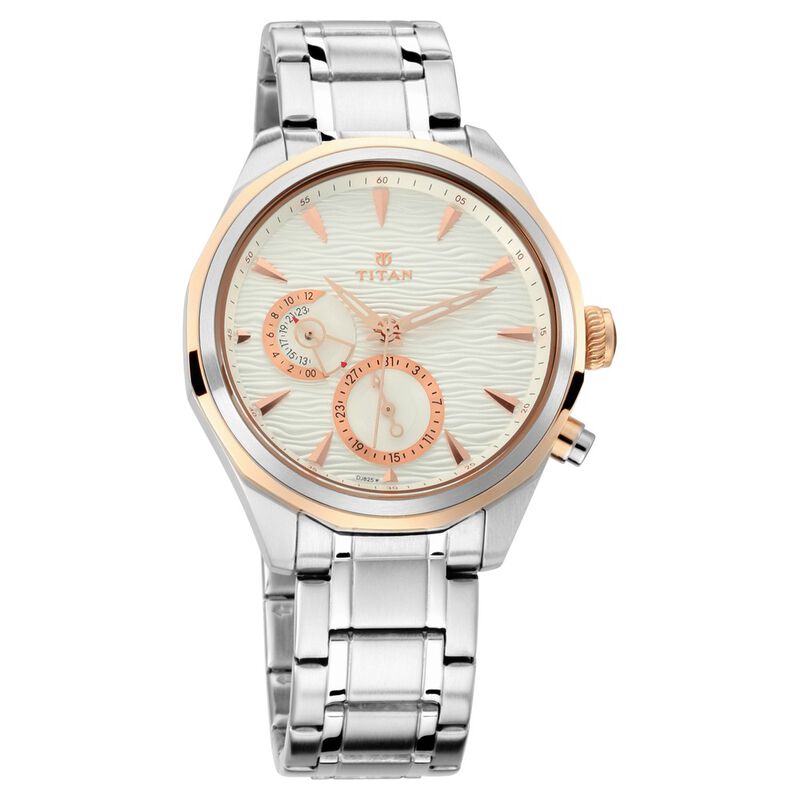 Buy Online Titan Maritime White Dial Quartz Multifunction Stainless ...