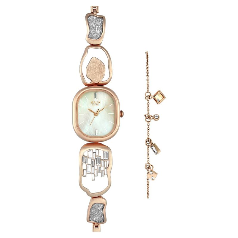 Buy Online Titan Raga I Am Mother of Pearl Dial Women Watch With Metal ...
