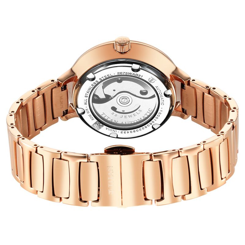 Buy Online Aventurine Automatic Blue Dial Automatic Watch for Women ...