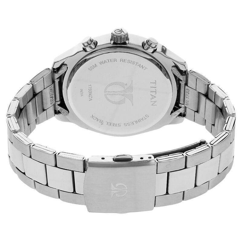 Buy Online Titan Workwear Quartz Multifunction Silver Dial Stainless ...