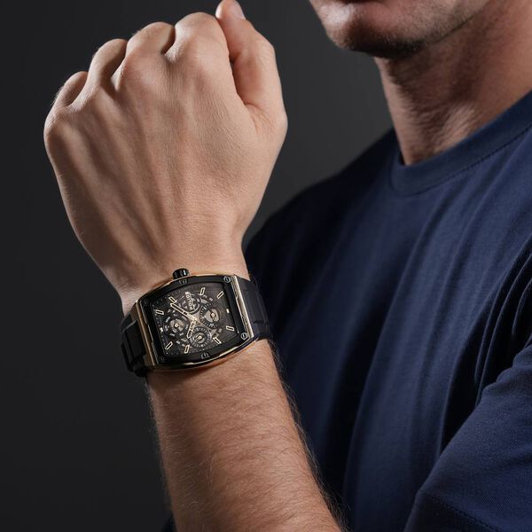 Buy Online Police Quartz Multifunction Black Dial Black Silicone Strap ...